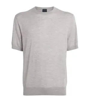 Paul & Shark Cashmere-silk T-shirt - Grey