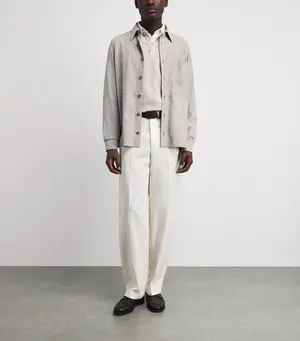 Paul & Shark Aqua Suede Overshirt