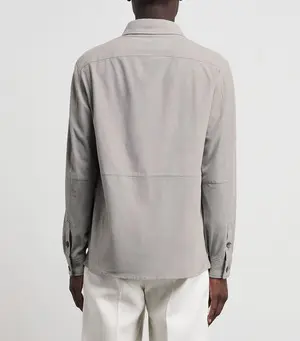 Paul & Shark Aqua Suede Overshirt