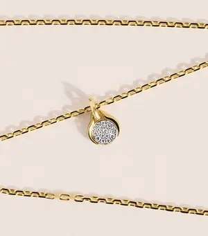 JADE TRAU Mini Yellow And Diamond Diana Pavé Charm