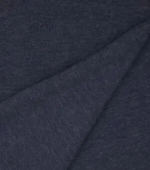 FRAME Cotton Duo Fold T-shirt - Navy