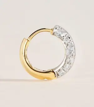 JADE TRAU Diamond Frankie Huggie Hoops