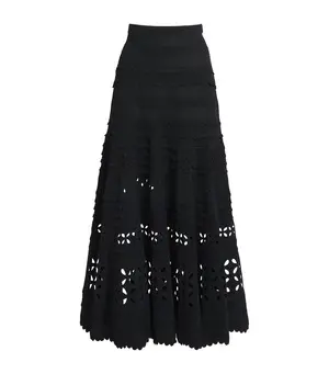 Sunburst Knit Midi Skirts