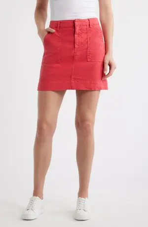 Frank & Eileen Jameson Utility Miniskirt - Washed Red