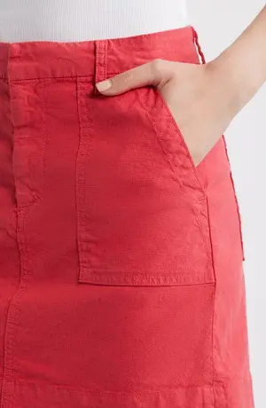 Frank & Eileen Jameson Utility Miniskirt - Washed Red