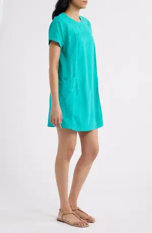 CITY BLUES Crewneck Mini Dress - Kelly