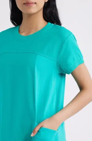 CITY BLUES Crewneck Mini Dress - Kelly