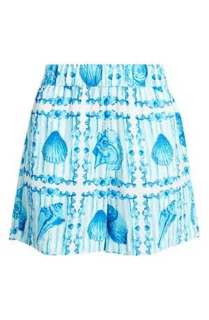 CITY BLUES Printed High-waisted Flowy Shorts
