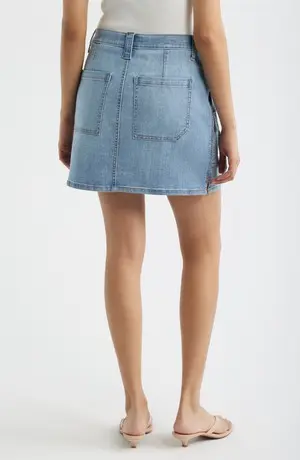 CITY BLUES Cargo Denim Miniskirt