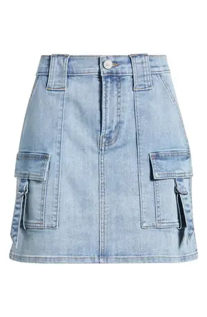 CITY BLUES Cargo Denim Miniskirt