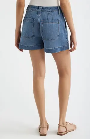 CITY BLUES High-rise Utility Denim Shorts