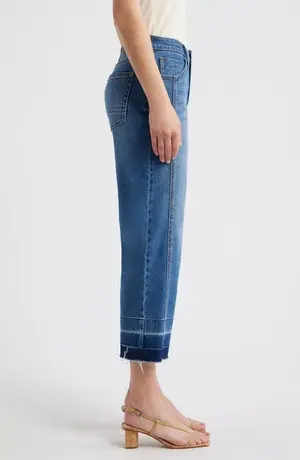 CITY BLUES Release Hem Straight Leg Jeans