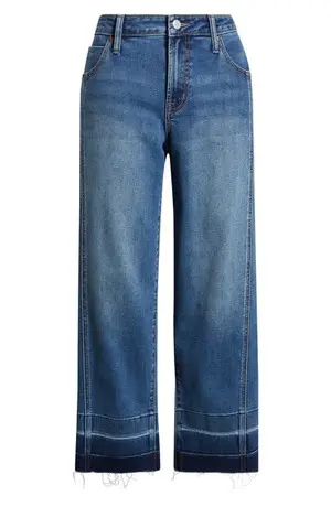 CITY BLUES Release Hem Straight Leg Jeans