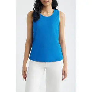 CITY BLUES Crinkle A-line Tank - Cobalt