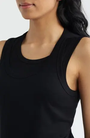 CITY BLUES Layered Look Tank - Black