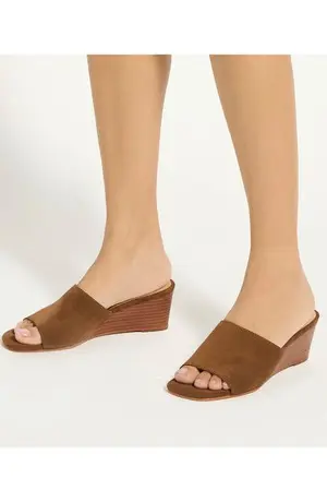 Dune London Kaydee Wedge Slide Sandal - Tan