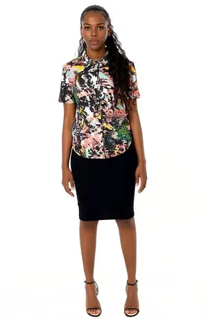 DAI MODA Kelli Stretch Modal Pencil Skirt