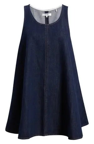 FRAME Sleeveless Denim Trapeze Mini Dress - Duomo