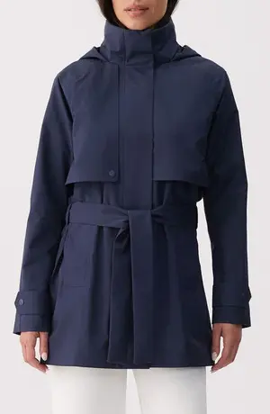 LOLE Aliz Water Repellent Short Trench Coat - Outerspace
