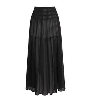 ERES Silk Muslin Maxi Skirt - Black