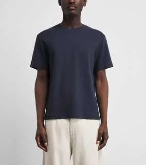 FRAME Cotton Duo Fold T-shirt - Navy