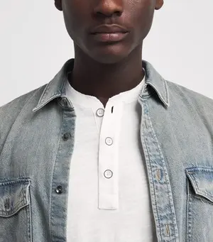 Rag & Bone Cotton Henley Top