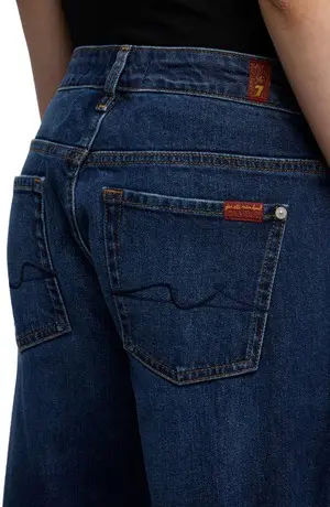 7 For All Mankind Low Rise Relaxed Straight Leg Jeans - Indiglow