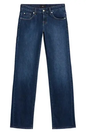 7 For All Mankind Low Rise Relaxed Straight Leg Jeans - Indiglow