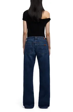7 For All Mankind Low Rise Relaxed Straight Leg Jeans - Indiglow