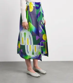 Issey Miyake Printed Pleated Trousers