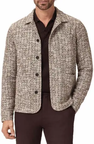 John Varvatos Bourdain Textured Tweed Jacket - Twig