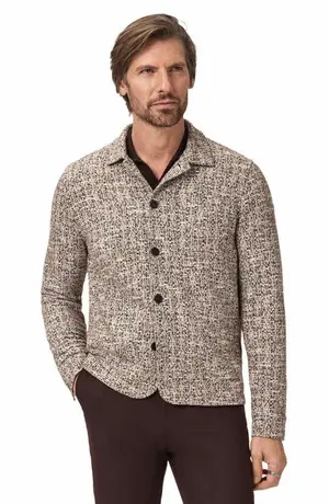 John Varvatos Bourdain Textured Tweed Jacket