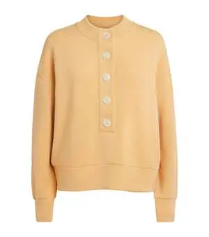 Varley Reena Button-front Sweatshirt - Beige