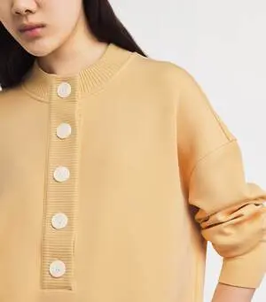 Varley Reena Button-front Sweatshirt - Beige