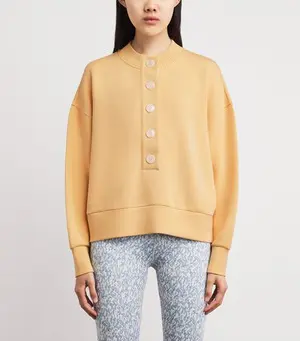 Varley Reena Button-front Sweatshirt - Beige