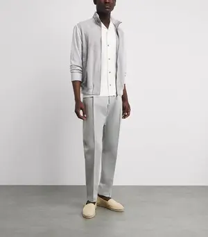Paul & Shark Linen-cotton Drawstring Chinos