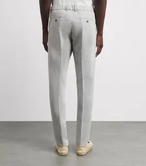 Paul & Shark Linen-cotton Drawstring Chinos