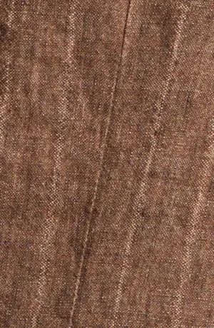 Massimo Alba Sloop Pinstripe Linen Suit - Brown