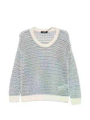 Max Mara Open-knit Crew Neck Sweater