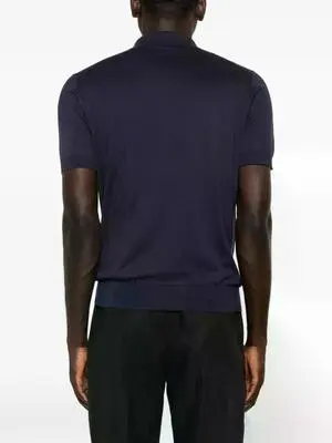 Zegna Short-sleeve Polo Shirt - Blue
