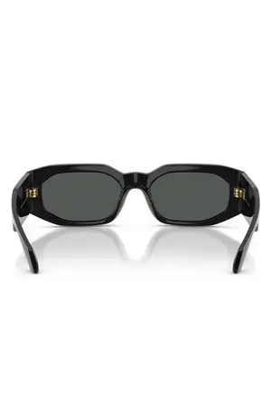 Versace Geometric Frame Sunglasses - Black