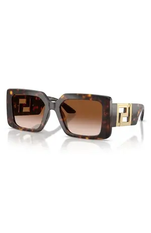 Versace Square Sunglasses - Havana/brown Gradient