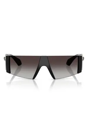 Versace Versace Rimless Rectangular Sunglasses With Medusa Hardware Black/grey Gradient