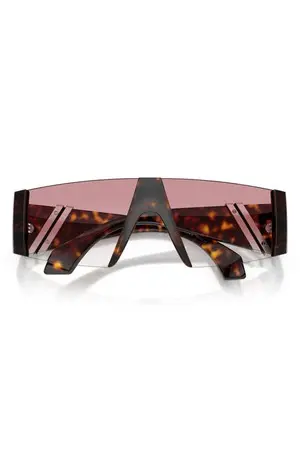 Versace Rimless Rectangular Sunglasses With Medusa Hardware - Havana/clear Gradient Pink