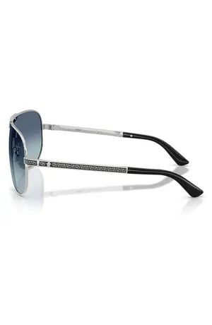 Versace Irregular Shield Sunglasses - Silver/blue Gradient Blue