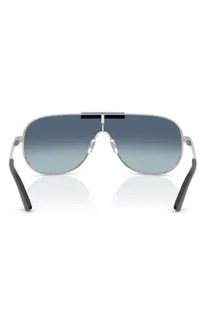 Versace Irregular Shield Sunglasses - Silver/blue Gradient Blue