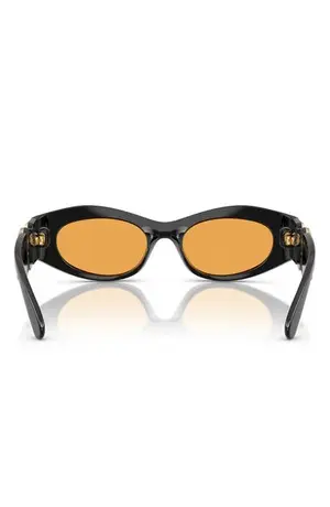Versace Cat Eye Sunglasses - Black/orange