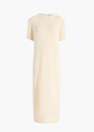 Khaite Webber Dress In English Twist Tweed - Natural