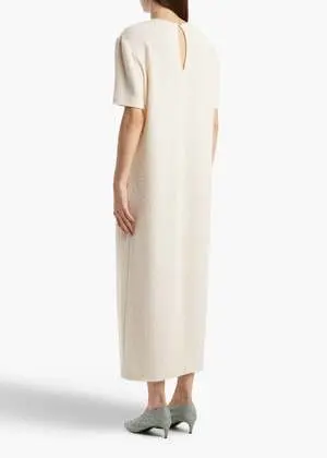 Khaite Webber Dress In English Twist Tweed - Natural