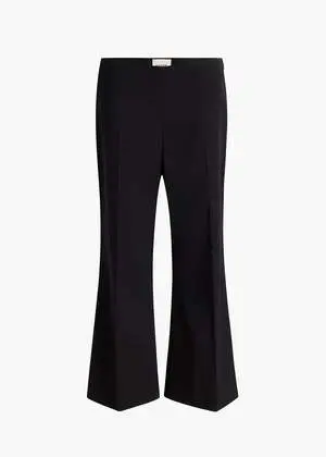 Khaite Walter Bell-leg Pants In Cotton Silk - Black
